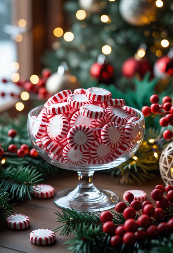 Festive Christmas Aesthetic: Peppermint Candy Centerpiece - Trionua