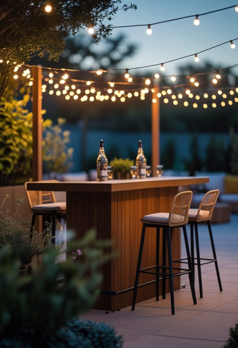 2026 Festive Outdoor Bar Decor With Warm Lights & Modern Style - Trionua